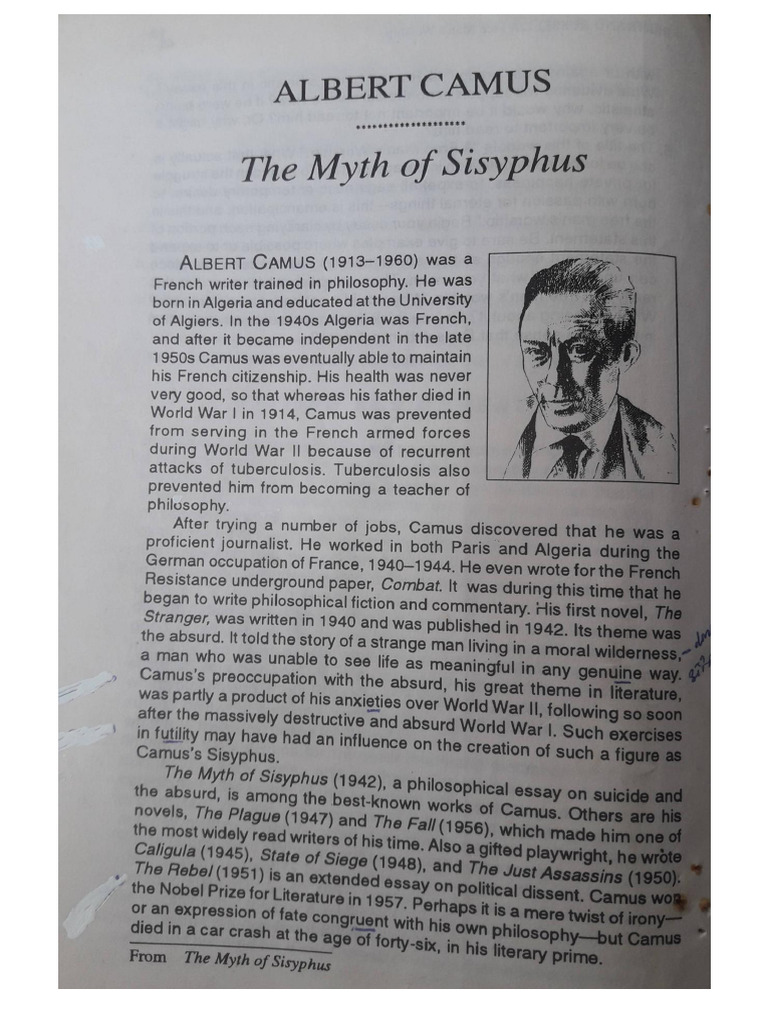 The Myth of Sisyphus | PDF