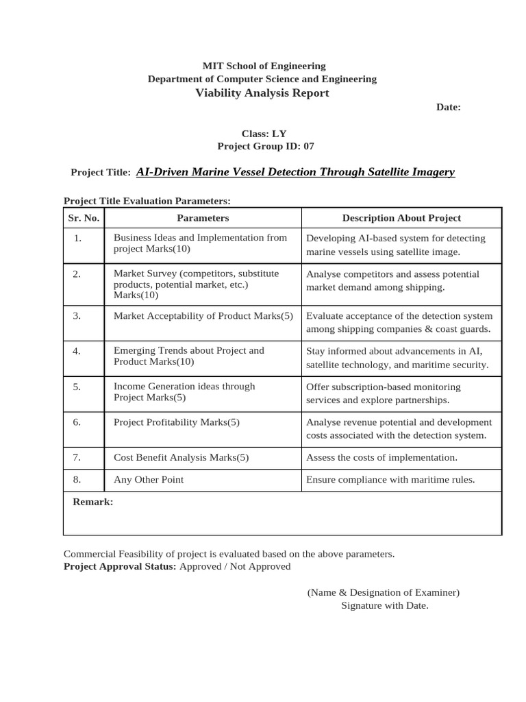 Major Project Viability Analysis Report | PDF
