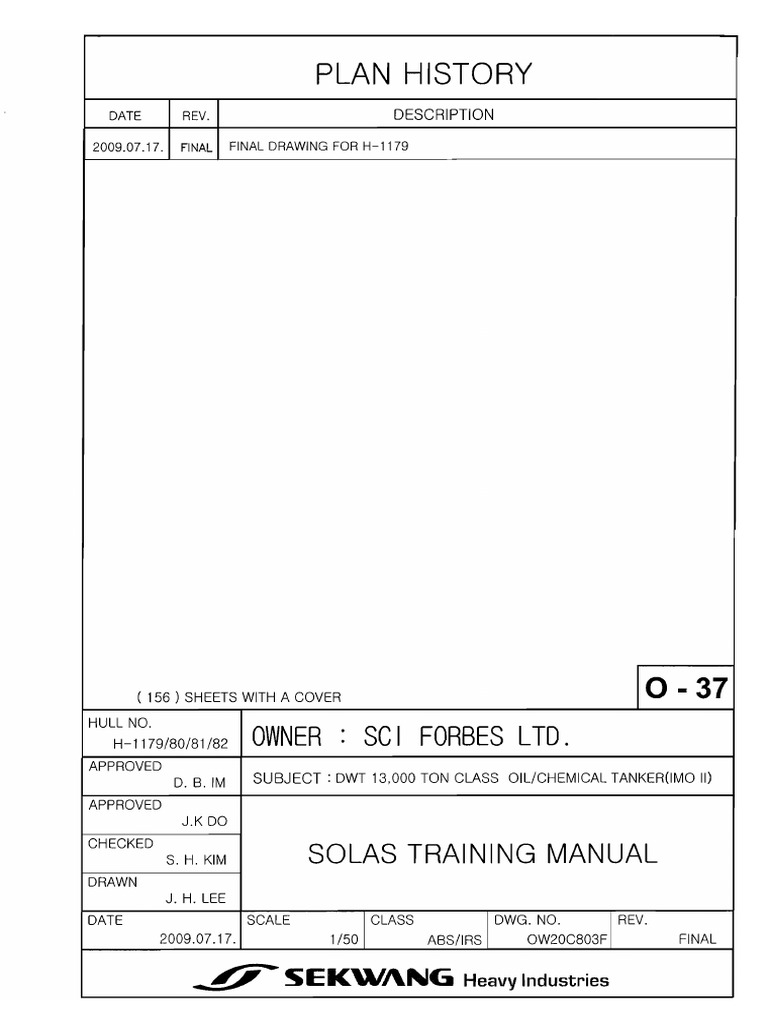 O-37 Solas Training Manual | PDF