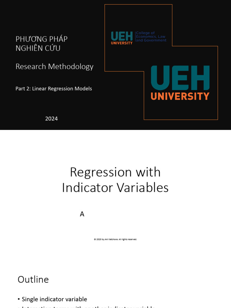 Part 2 - Regression With Indicator Variables | PDF | Dummy Variable (Statistics) | Linear Regression