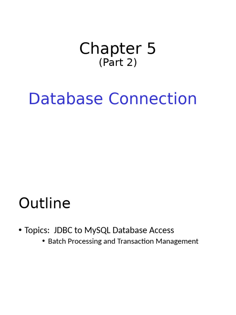 Chap5.2 Databaseconnection | PDF | Database Transaction | Acid