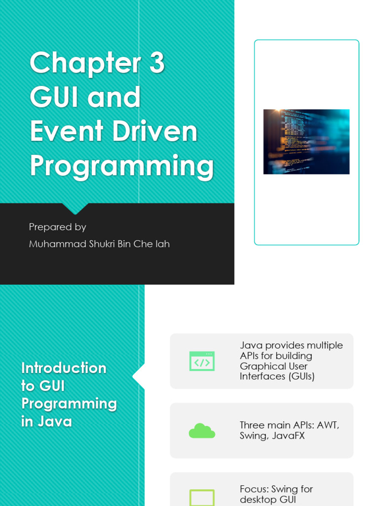 Chapter3 Gui All 29 Slides With Notes | PDF | Graphical User Interfaces ...