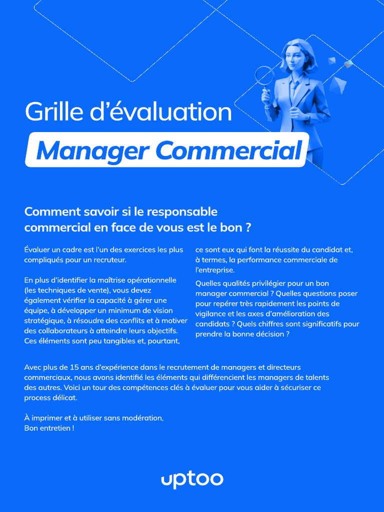 Uptoo Sofskills Grille D'évaluation Pour Manager Commercial | PDF