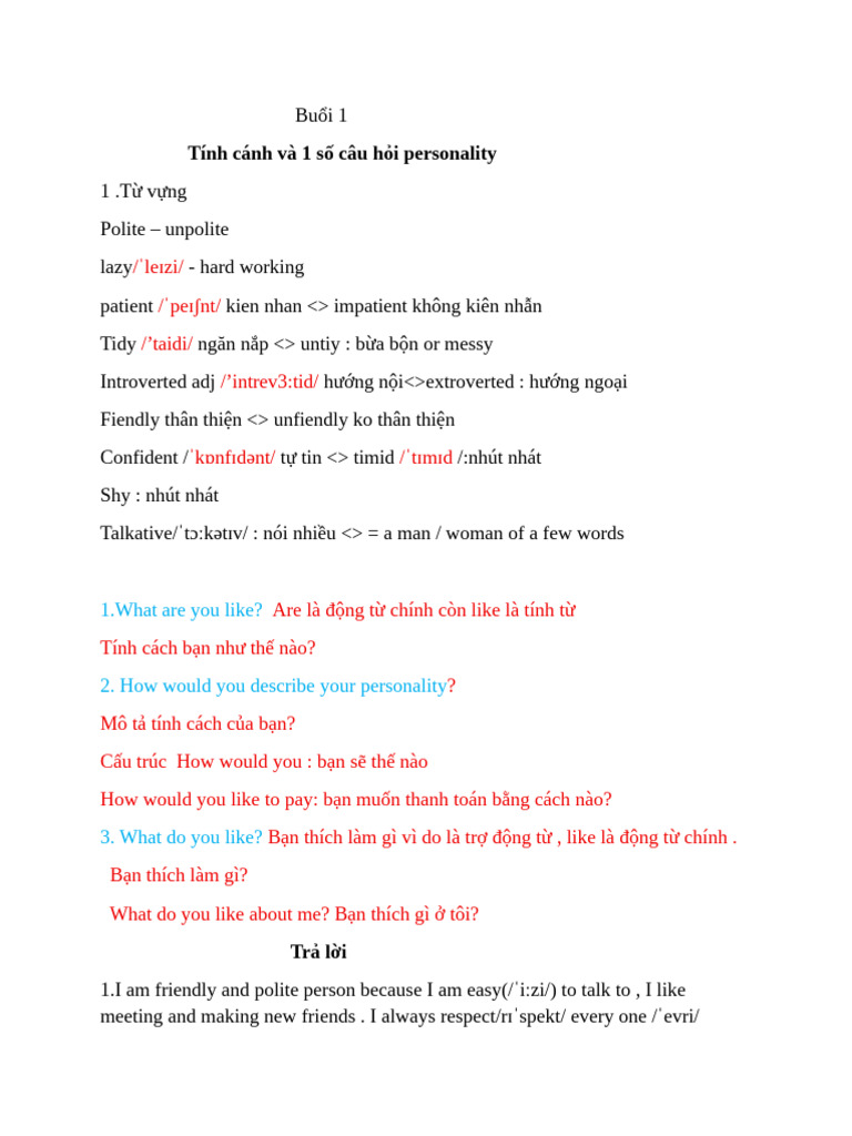 Buoi1 Giao Tiep | PDF