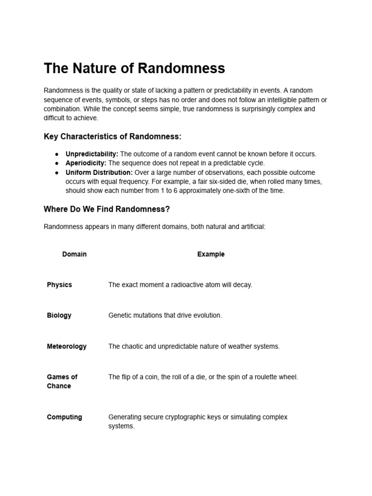 Raondom | PDF | Randomness | Computer Science
