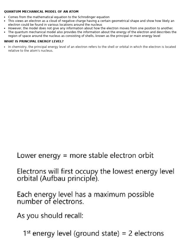 Quantum Mechanical Model of Atom | PDF