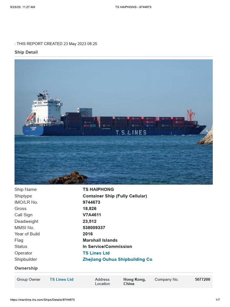 Viktoria Fortune - 9744673 | PDF | Tonnage | Ships