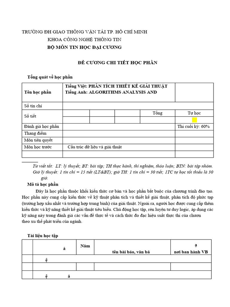 Phan Tich Thiet Ke Giai Thuat | PDF