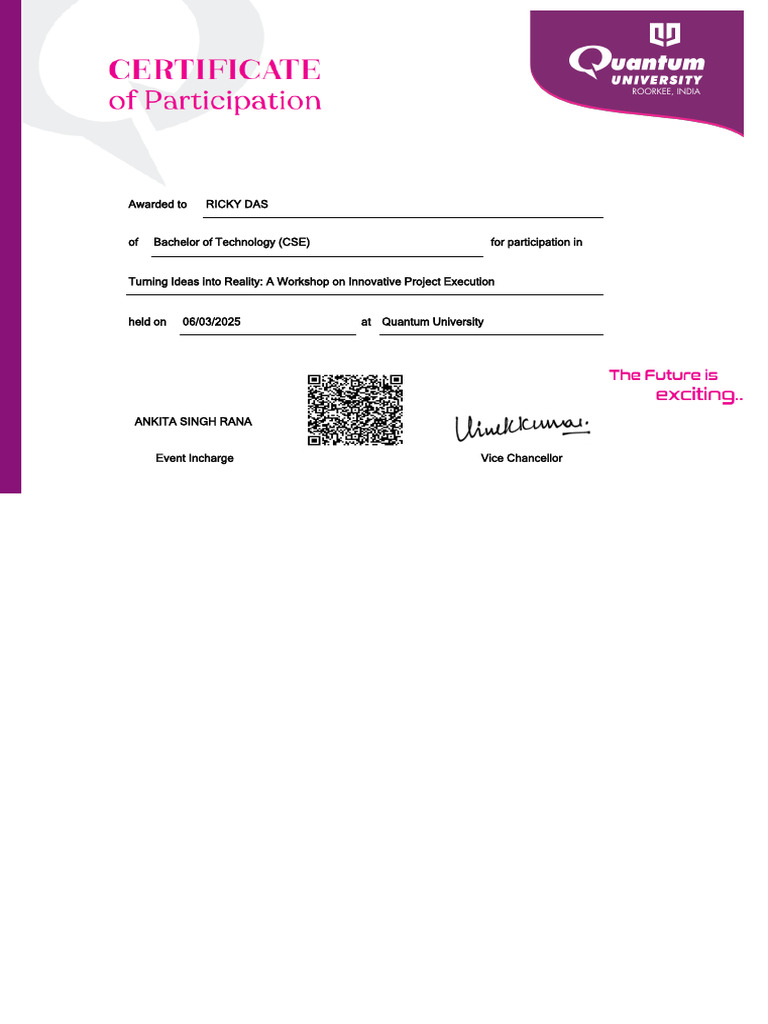 Report Event Participant Certifcate | PDF