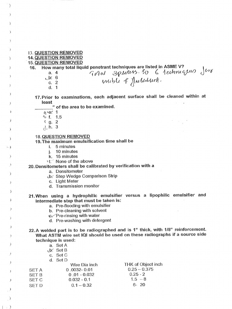 Asme Sec V 2 Q & B-1-5-5 | PDF