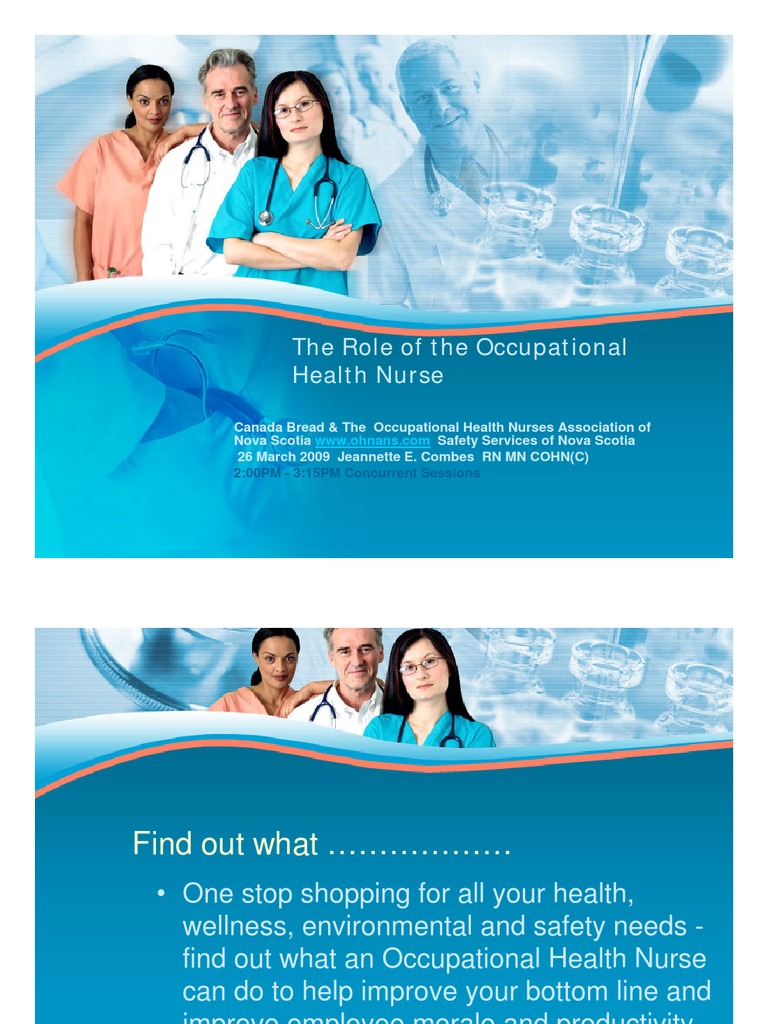 Role of An Occupational Health Nurse | PDF