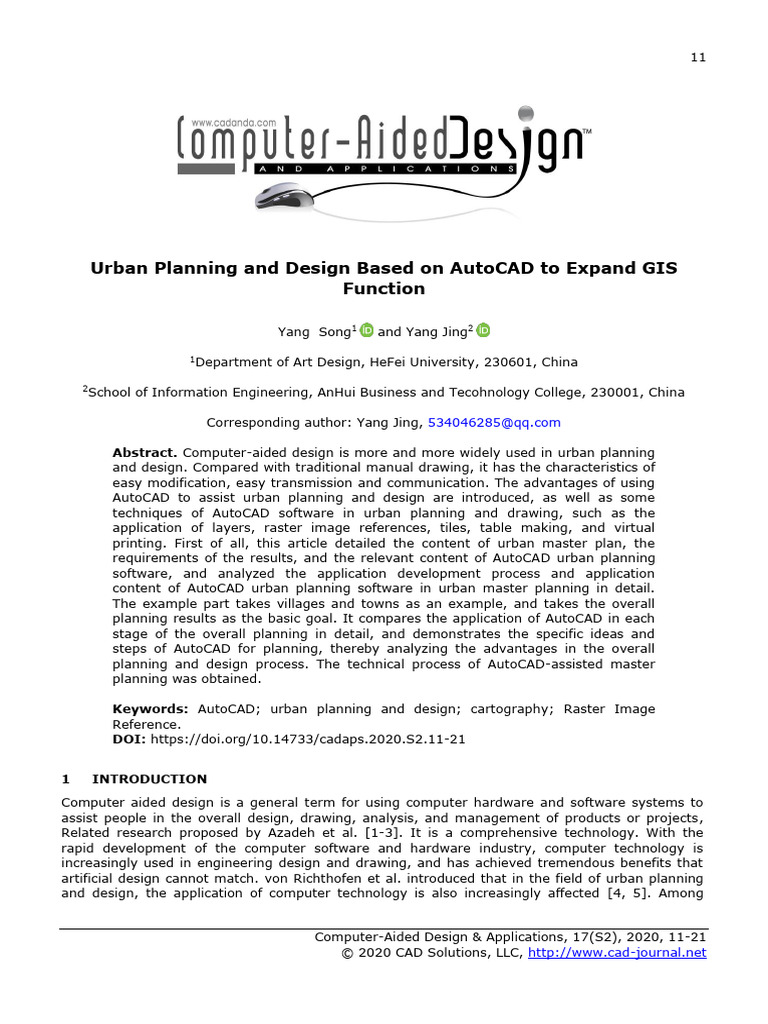 AutoCAD in Urban Planning Design | PDF | Geographic Information System ...