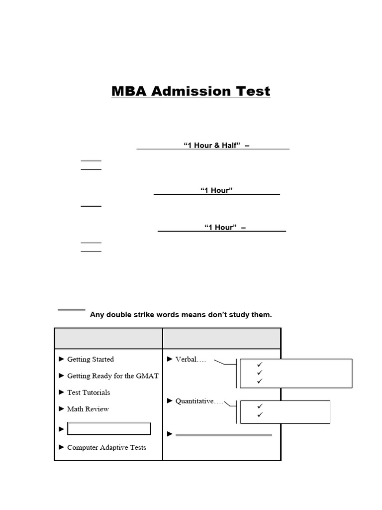 AMAT - MBA Admission Test - Informal Instructions | PDF | Graduate ...
