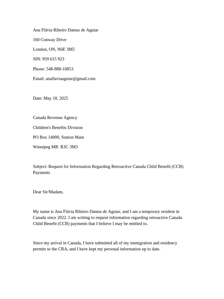 Retroactive Request Letter | PDF