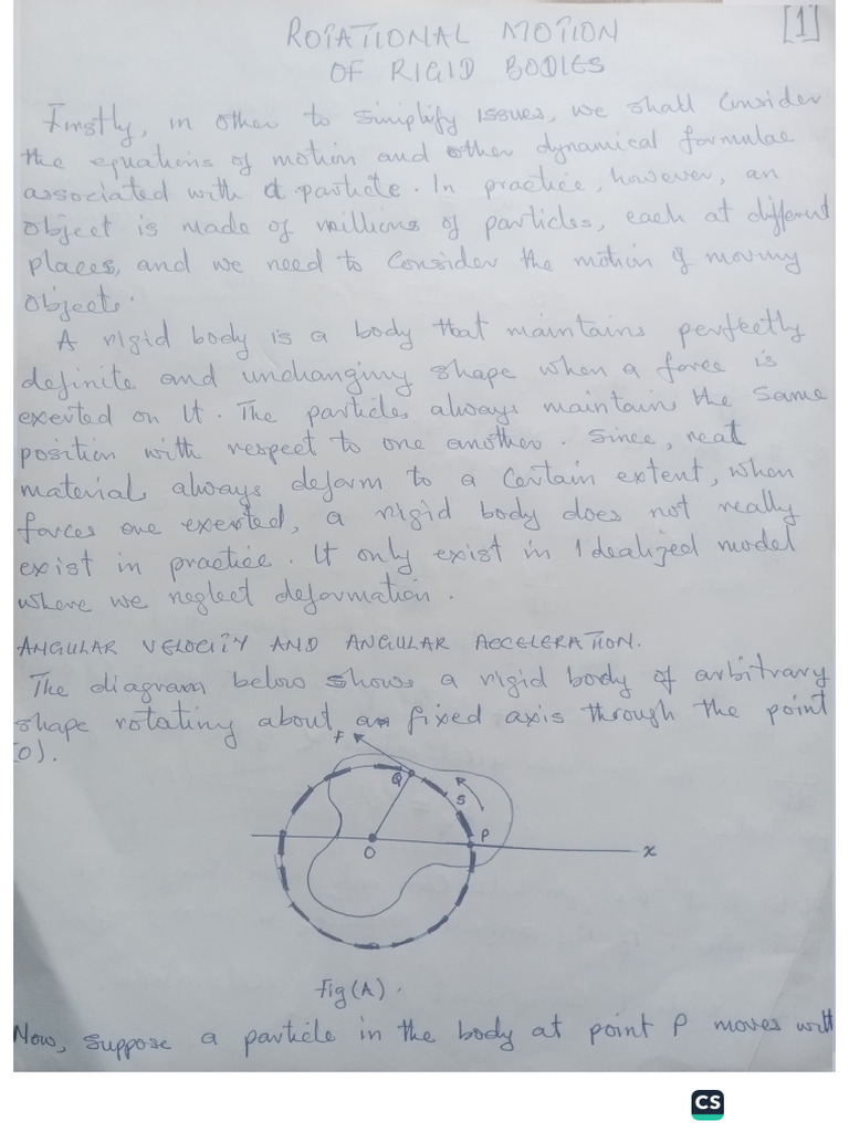 Rotational Motion of Rigid Body | PDF
