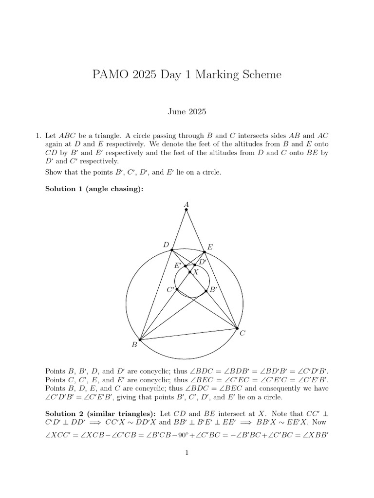 Day 1 Marking Scheme Revised | PDF | Mathematical Analysis | Discrete Mathematics