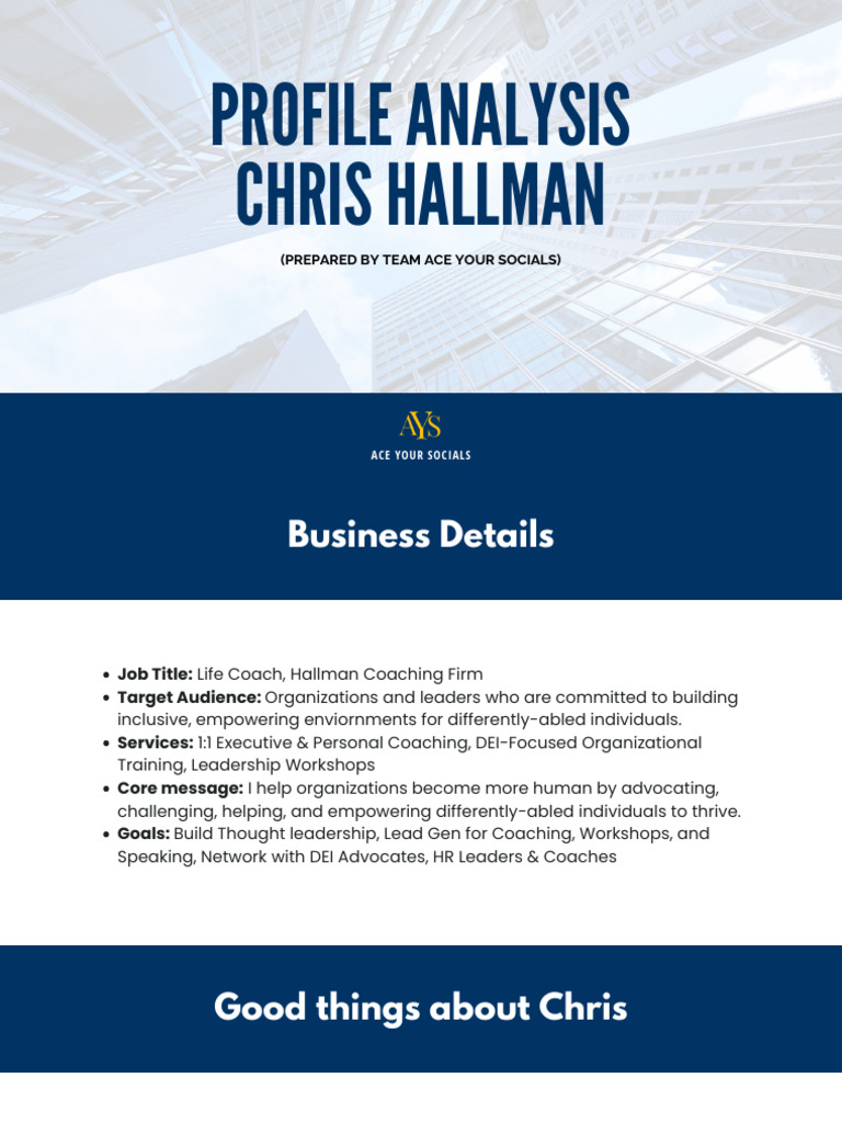 Chris Hallman Profile Analysis | PDF | Communication | Human Communication