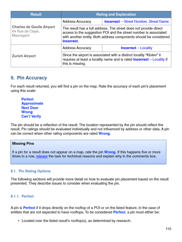 Pin Accuracy Rating Guidelines | PDF | Land Lot