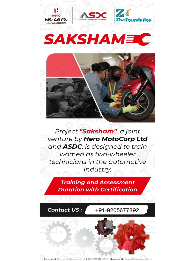 Hero SAKSHAM Standee 2.5x6ft - Ziva Foundation | PDF