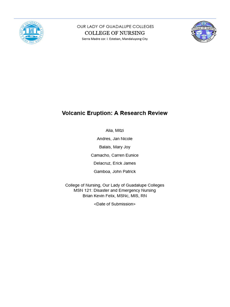 Volcanic Eruption - Docx 1 | PDF | Volcano | Types Of Volcanic Eruptions