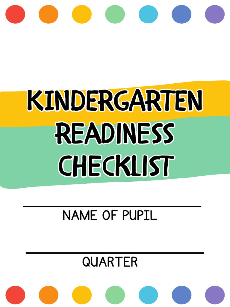 Kindergarten Assessment Checklist | PDF