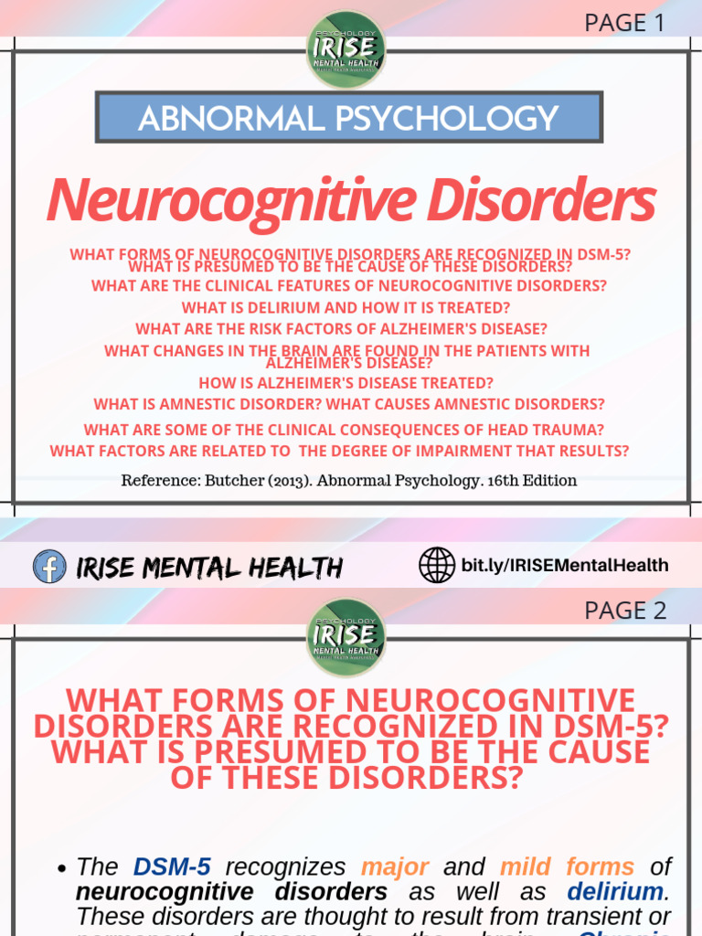 Understanding Neurocognitive Disorders | PDF | Alzheimer's Disease ...