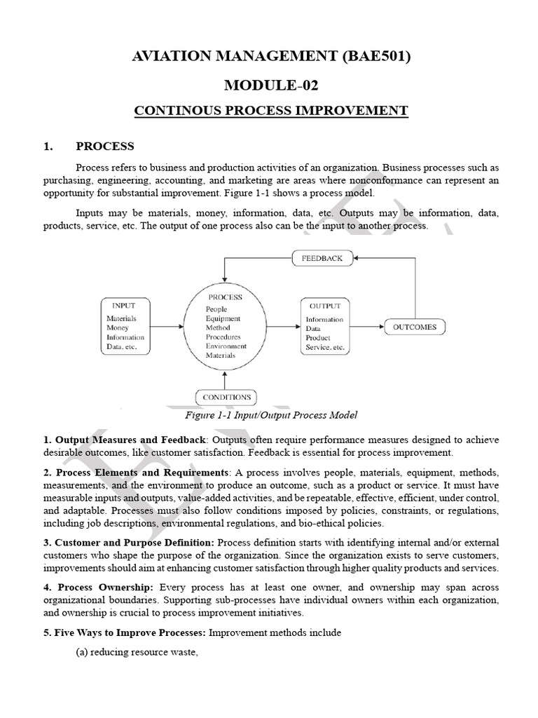 Aviation Management Module-2 | PDF | Six Sigma | Quality Management