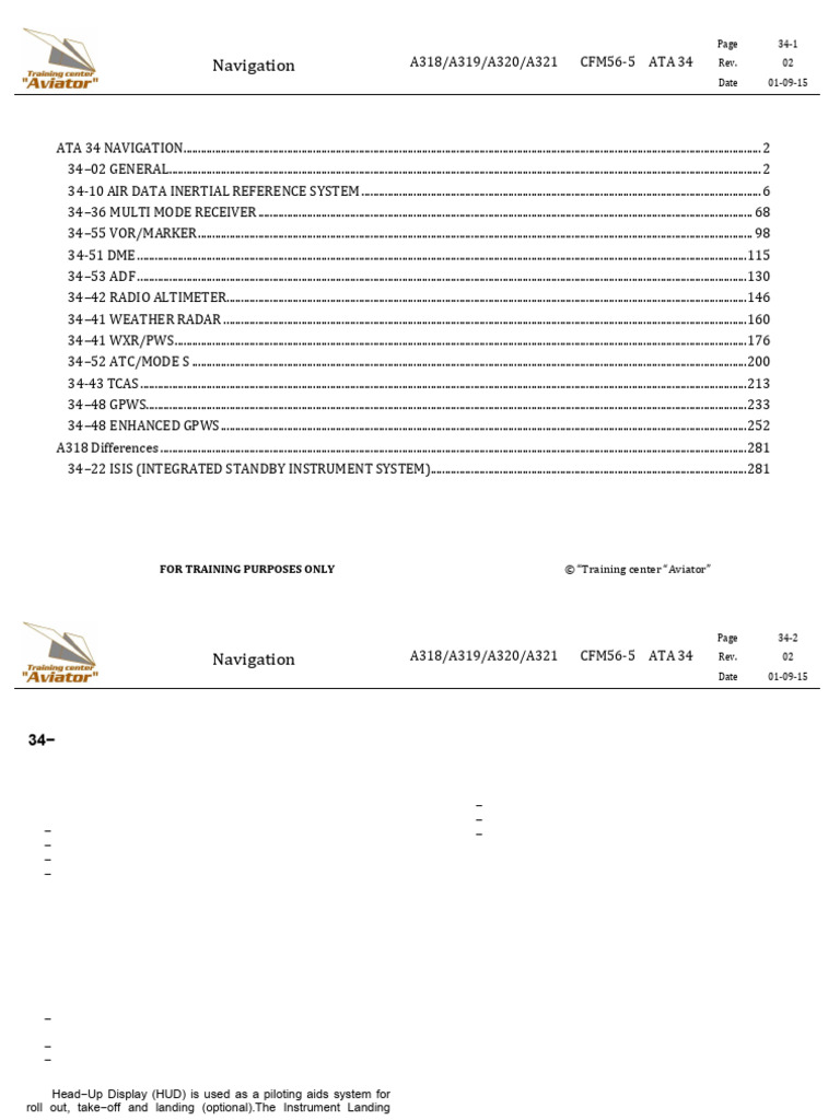 A320 ATA34 L3 Rev02 | PDF | Inertial Navigation System | Navigation