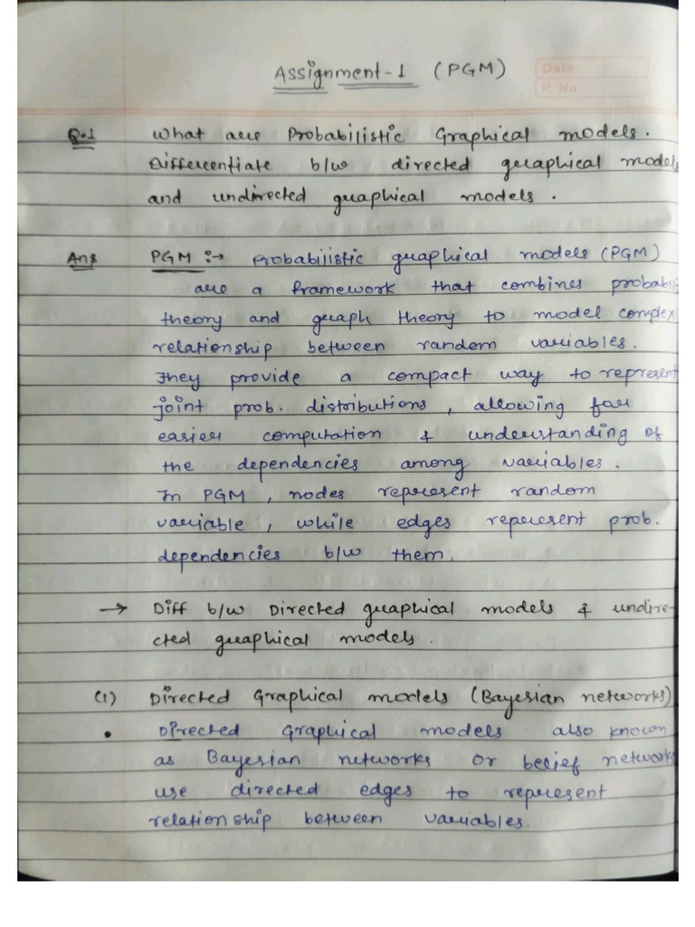 Srijan PGM Assignment 01 | PDF