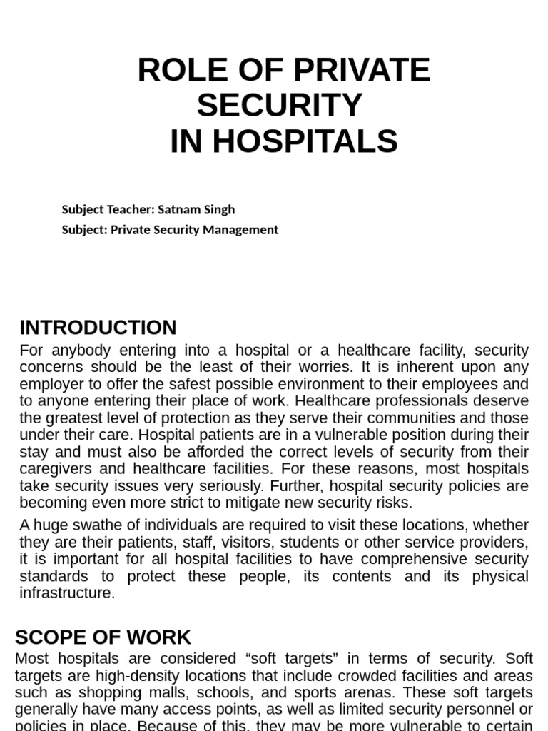 Role of Private Security | PDF | Computer Security | Security