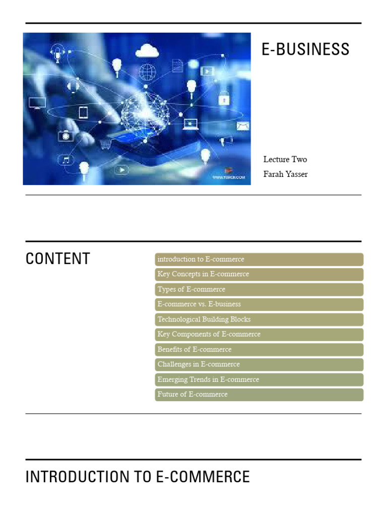 Lecture Two The Basics of E Business Chapter 2 | PDF | E Commerce | Business