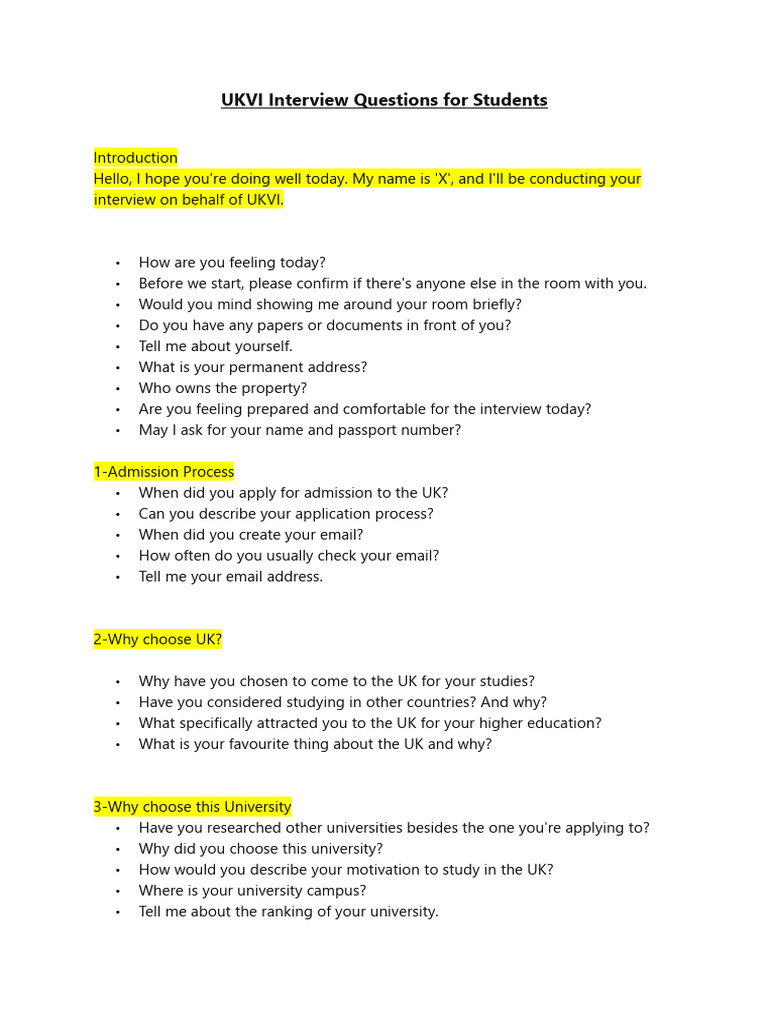 UKVI Student Visa Interview Guide | PDF | Cost Of Living | Fee