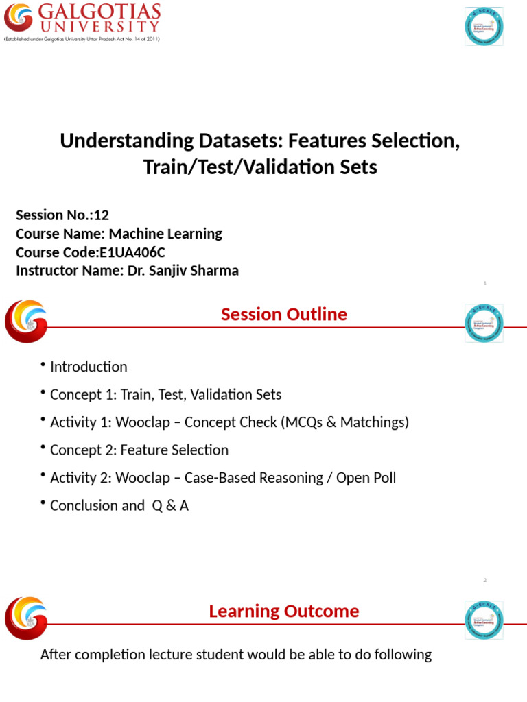 Understanding Datasets Features Selection Train Test Validation Sets ...