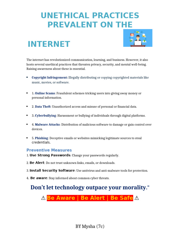Unethical activities on the internet | PDF