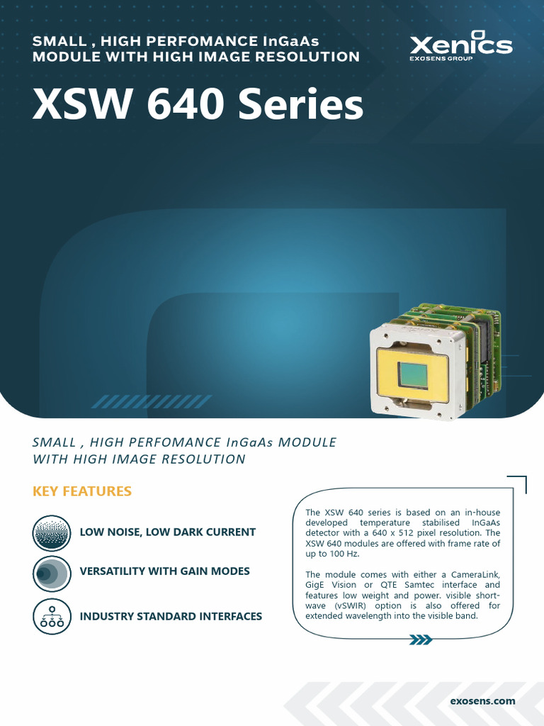 Xenics XSW 640 Camera Module Overview | PDF | Image Resolution | Infrared