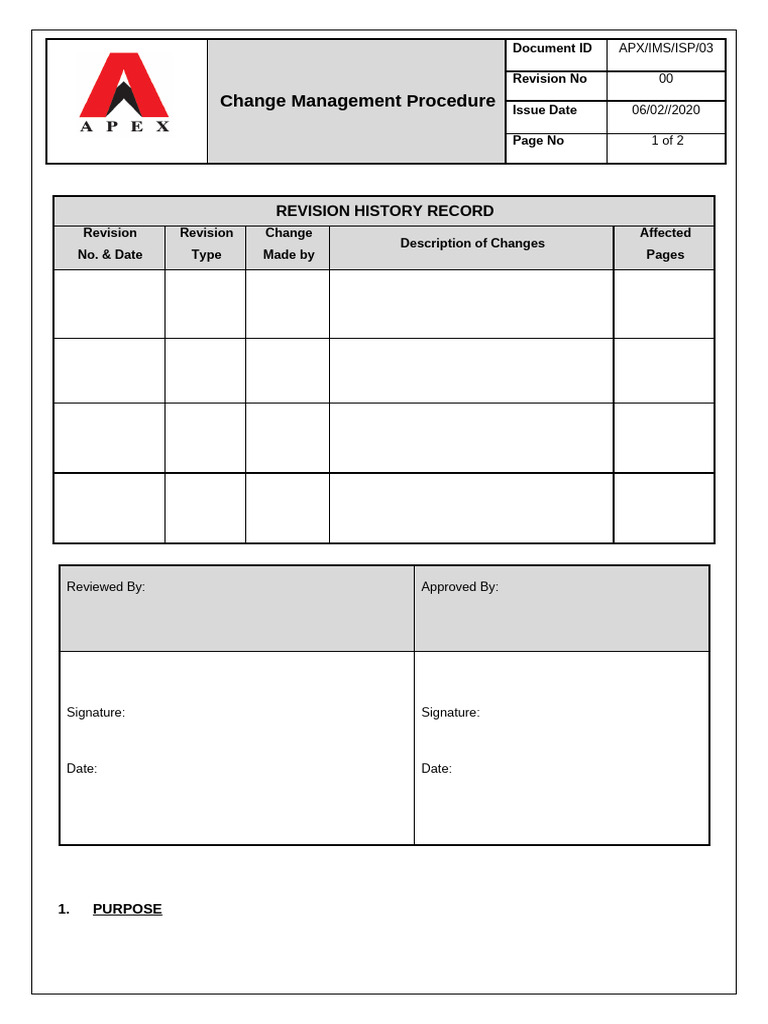 APX IMS ISP 03 Change Management | PDF