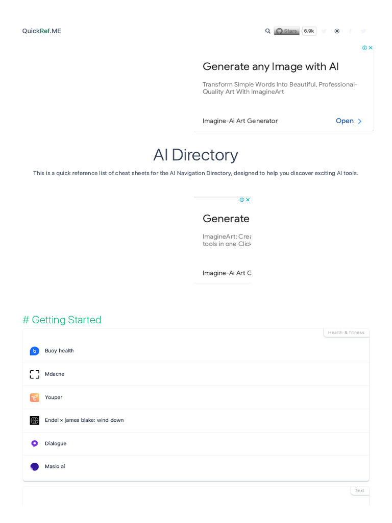 AI Navigation Cheat Sheet Directory | PDF | Artificial Intelligence ...