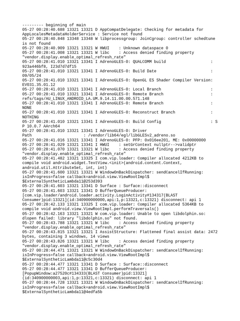 Com - Vip.loader Logcat | PDF | Computing Platforms | Software Engineering
