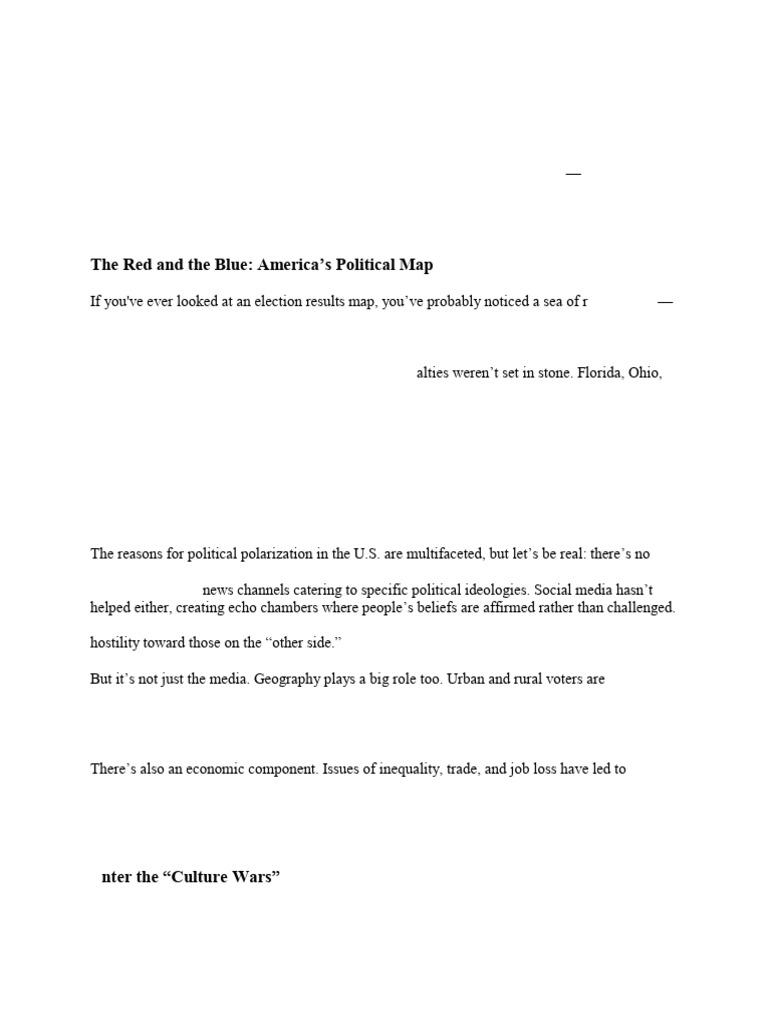 U.S. Voting Patterns and Polarization | PDF | Voting | Political Science