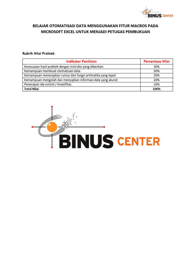 (Rubrik Nilai) Belajar Otomatisasi Data Menggunakan Fitur Macros Pada Microsoft Excel Untuk ...