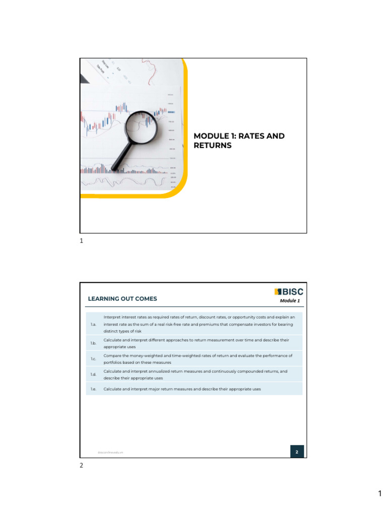 Bisc Cfa1 Slide Quant | PDF | Bonds (Finance) | Present Value