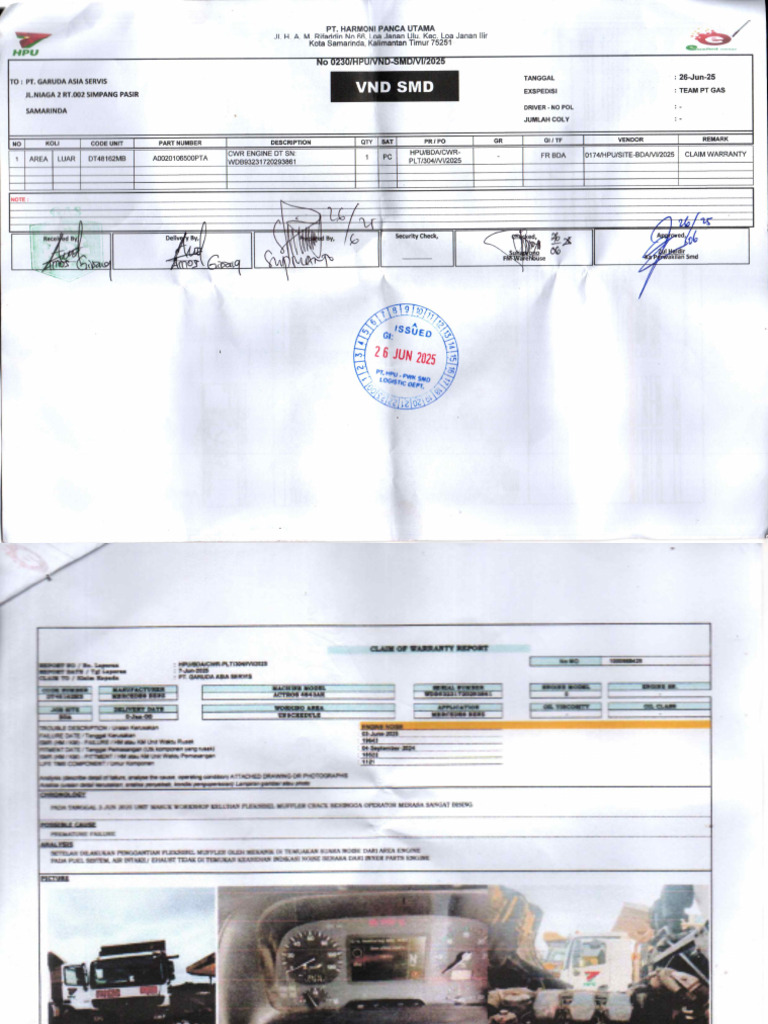 PT. HPU No. 0230 (CWR Engine) | PDF