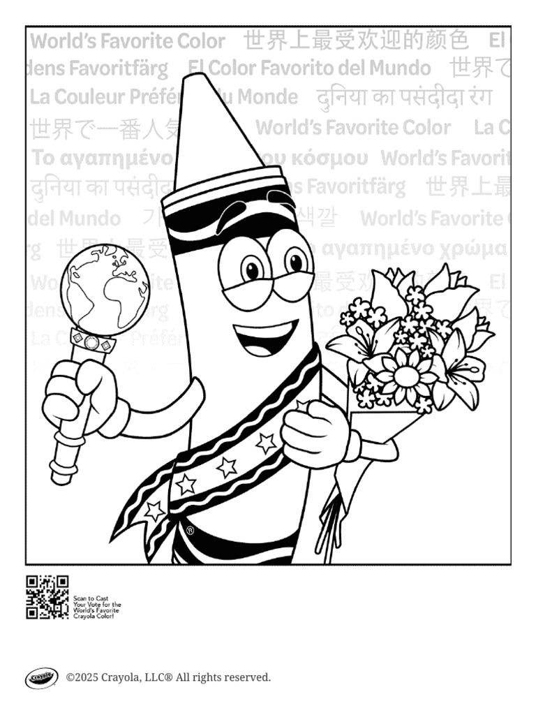 World's Favorite Color Coloring Page - Vote For The World's Favorite ...