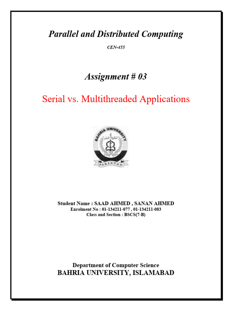 Serial Vs Multi-Threaded Applications | PDF | Pi | Thread (Computing)