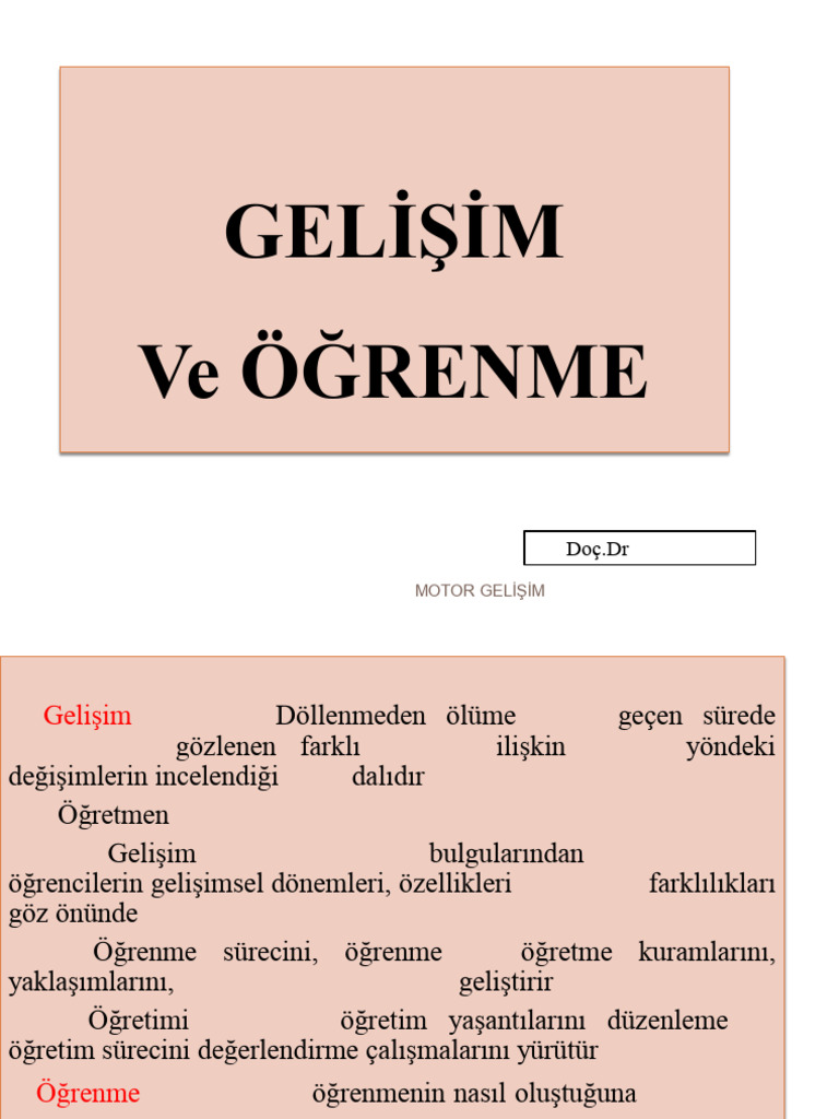 Gelisim Ve Ogrenme | PDF