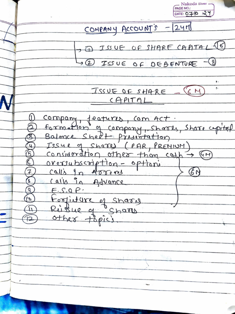 Accounts Notes | PDF
