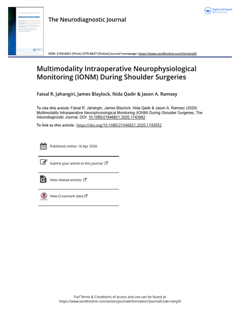 Shoulder Surgery Article | PDF | Electromyography | Shoulder