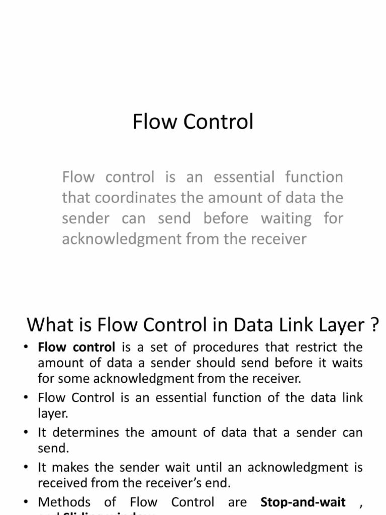 Dara Link Layer and Protocol Flow Control | PDF