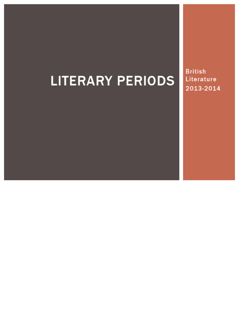 British Literary Periods Timeline | PDF | Victorian Literature ...