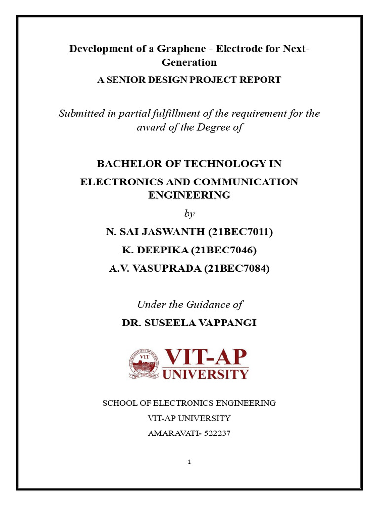 SDP REPORT-graphene Battery | PDF | Graphene | Electrochemistry